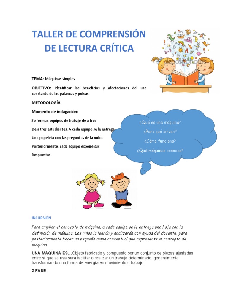 Taller de Comprensión de Lectura Critica | PDF | Palanca | Science