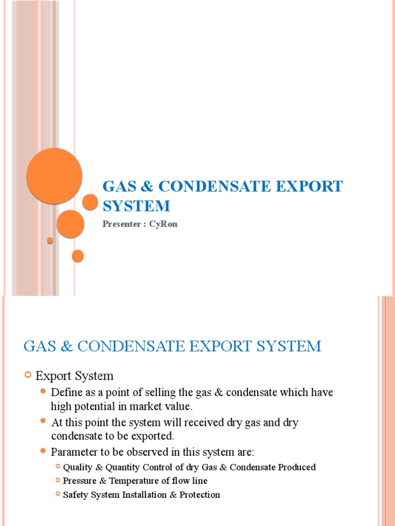 Gas & Condensate Export System | PDF | Natural Gas | Barrel (Unit)