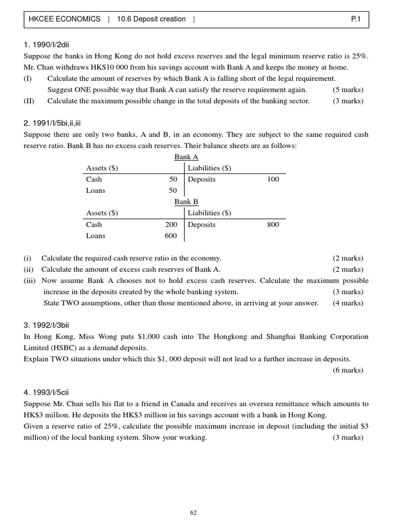 Econ 10.6 PDF | PDF | Reserve Requirement | Deposit Account