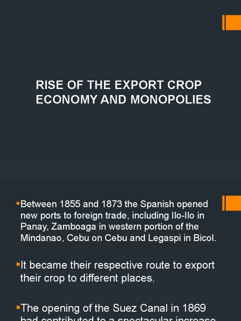 Rise of The Export Crop Economy and Monopolies | PDF | Monopoly ...