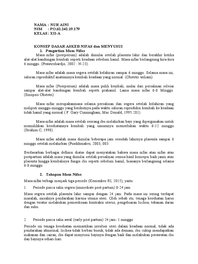 Resume Nifas - Nura | PDF | Pengembangan Diri