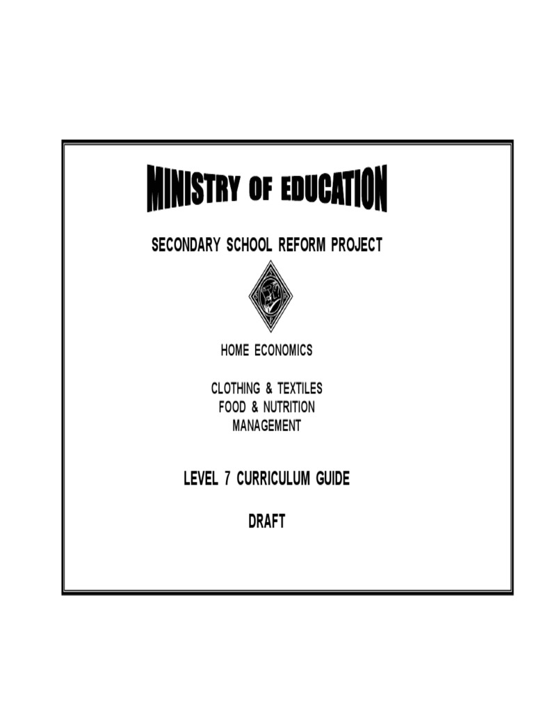 Level 7 - Curriculum Guide - Clothing & Textiles, Food & Nutrition and ...