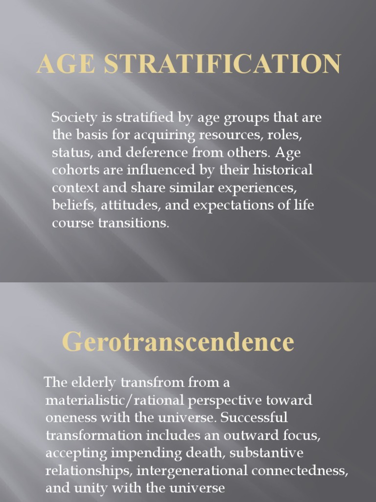 Age Stratification | PDF