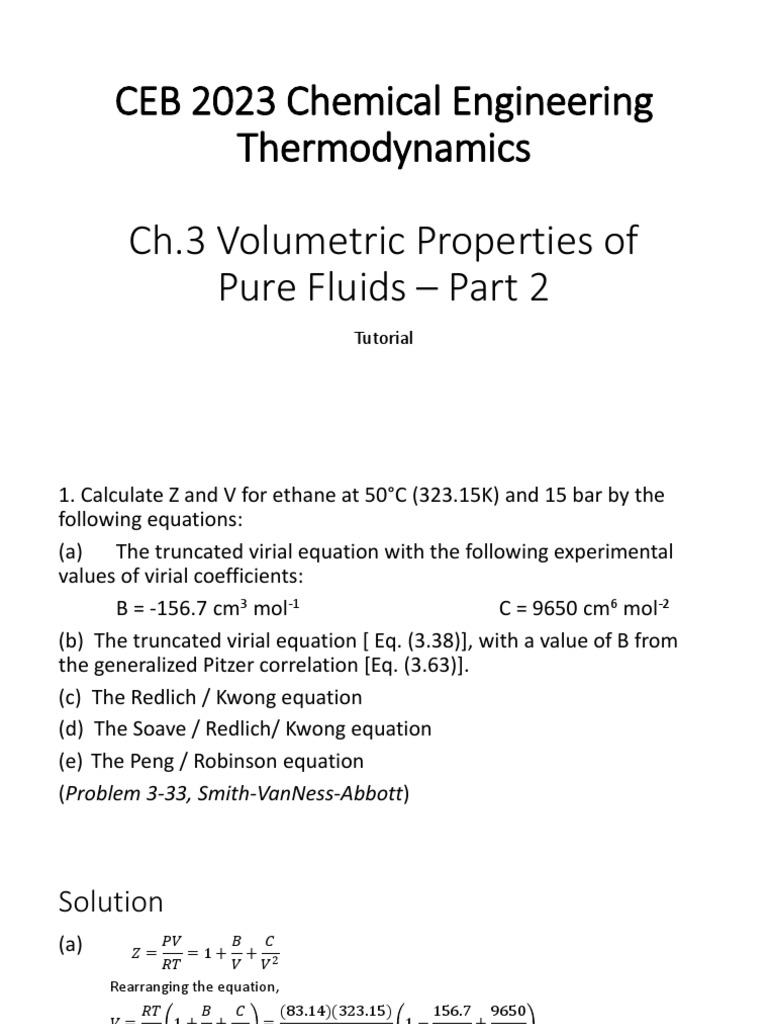 CH 3 Part 2 Tutorial - May20 | PDF | Gases | Physical Quantities