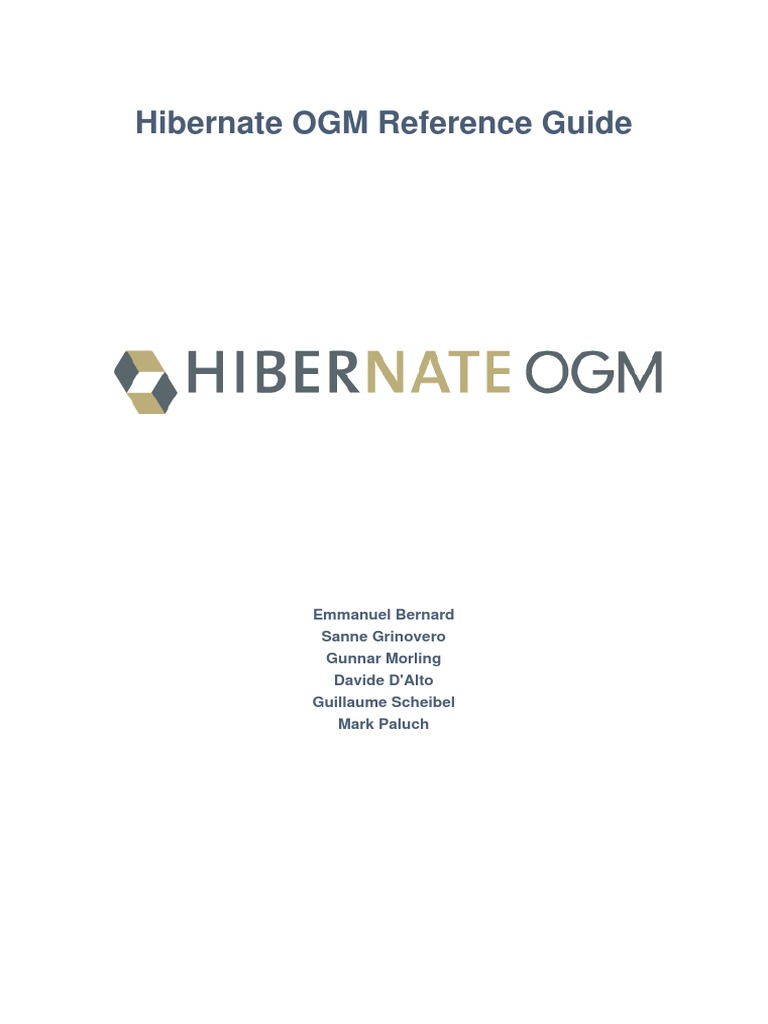 Hibernate Ogm Reference | PDF | No Sql | Databases