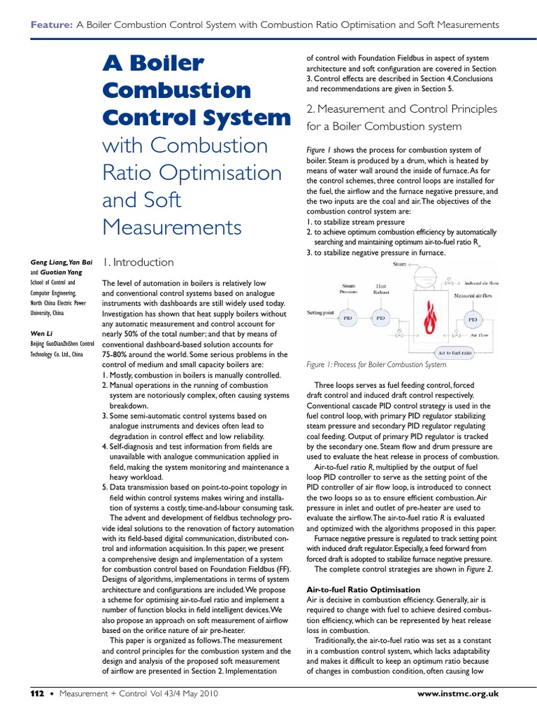 A Boiler Combustion Control System With Combustion | Download Free PDF ...