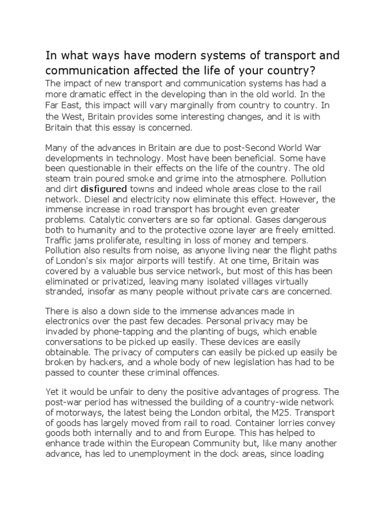 Impact of Transport and Communication in Britain | PDF | Rail Transport ...