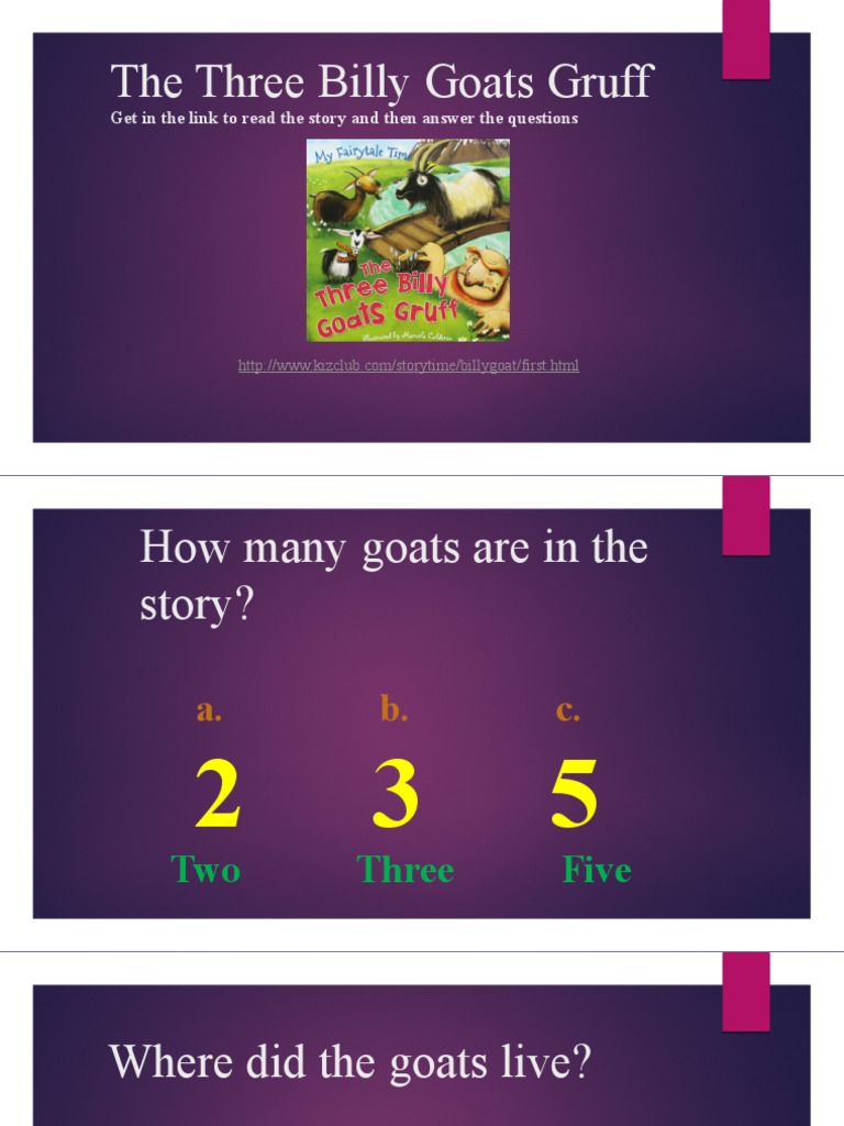 Comprehension Activity STORY TELLING GOATS | PDF | Home & Garden | Art