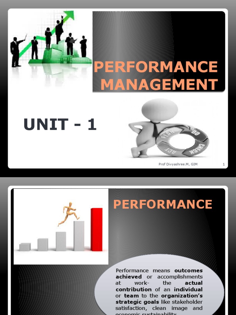 Performance Management: Unit - 1 | PDF | Performance Appraisal | Organizational Behavior