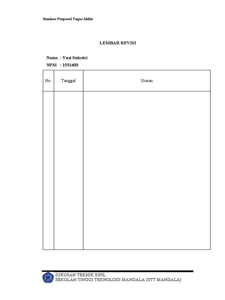 Lembar Revisi | PDF