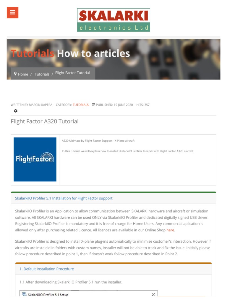 Flight Factor A320 Tutorial | PDF | Installation (Computer Programs ...