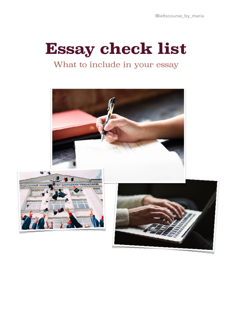 Essay Check List PDF | PDF | Educational Technology | Essays
