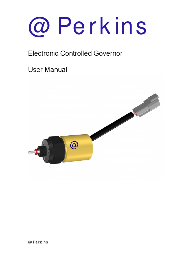 @perkins: Electronic Controlled Governor User Manual | PDF | Menu ...