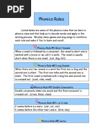 Phonics Rules | PDF | Phonics | Vowel