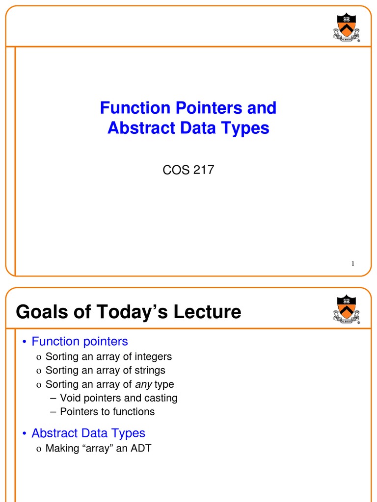 Function Pointers and ADTs in C | PDF
