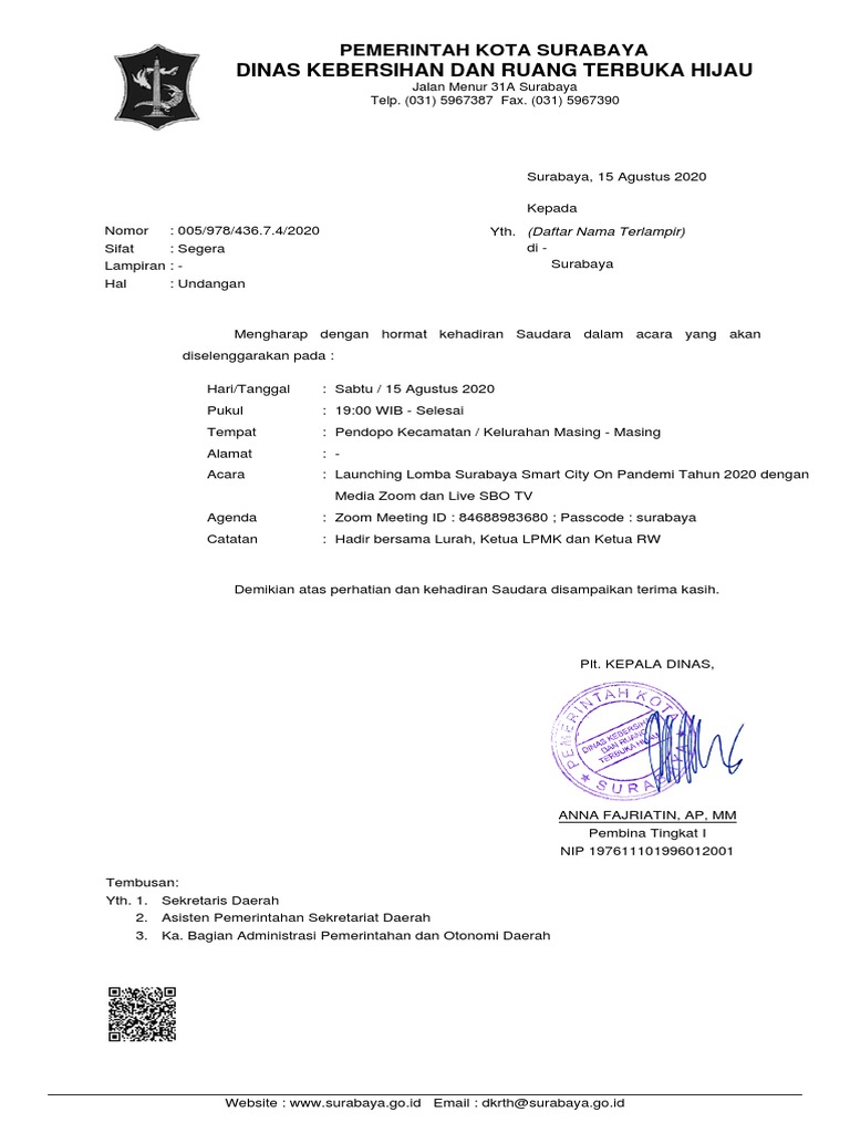 Surat Undangan Launching | PDF