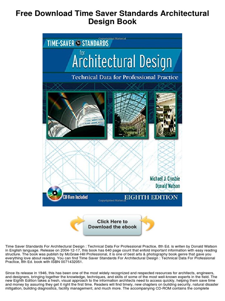 Free Download Time Saver Standards Architectural Design Book | PDF ...