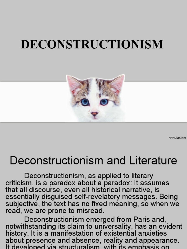 Deconstructionism | PDF | Deconstruction | Jacques Derrida