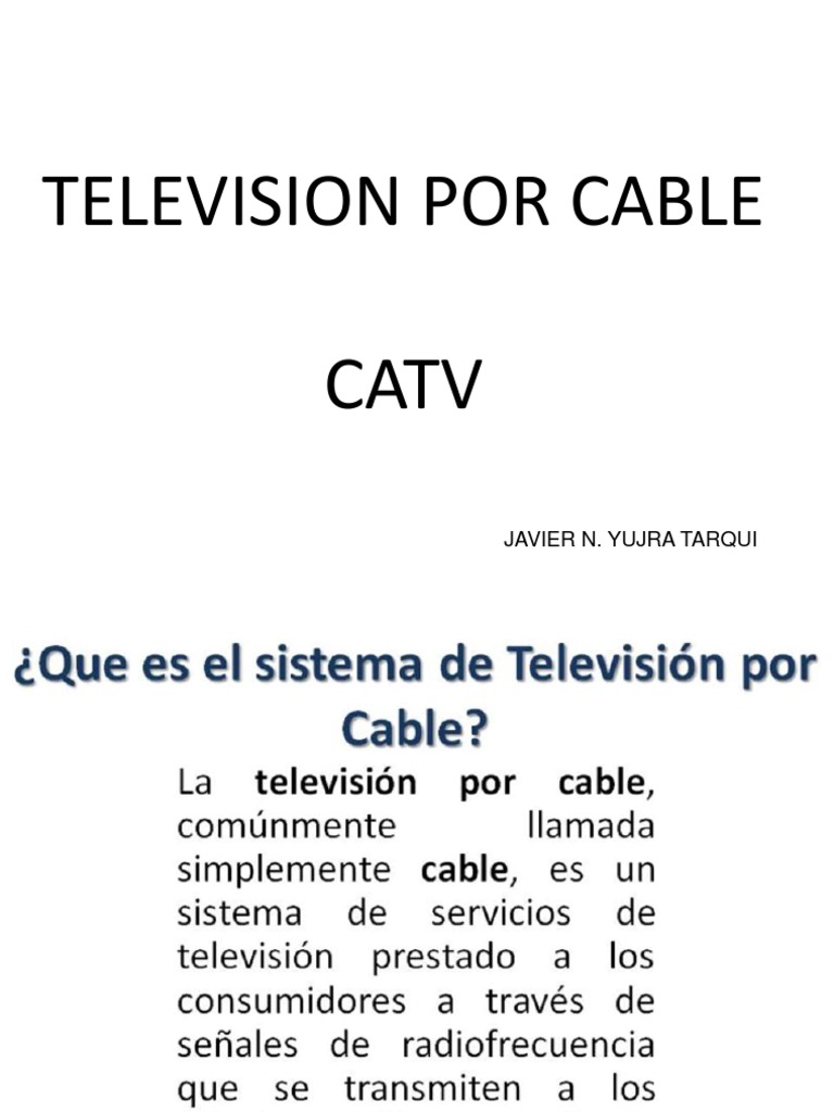 Arquitectura y Señales en Redes CATV | PDF | Televisión por cable ...