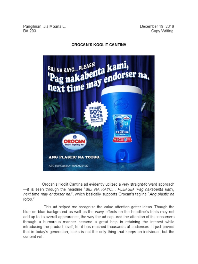 Orocan'S Koolit Cantina: Next Time May Endorser Na.", Which Basically ...