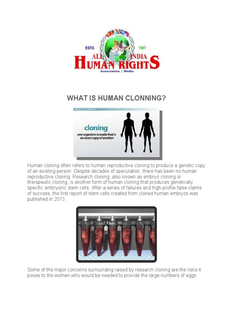 What Is Human Clonning? | PDF | Cloning | Ethics Of Science And Technology