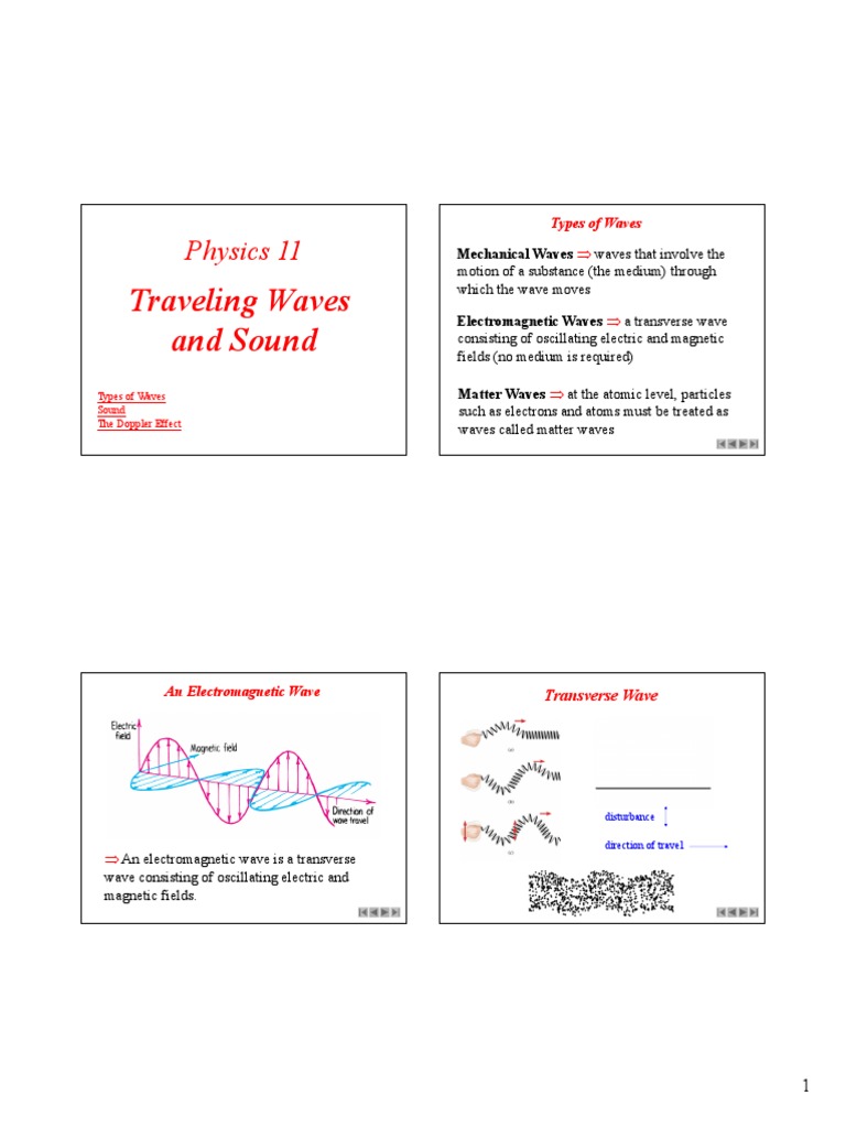 Traveling Waves and Sound: Physics 11 | PDF | Waves | Sound