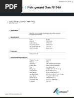 R134a Refrigerant Properties and Formula | PDF