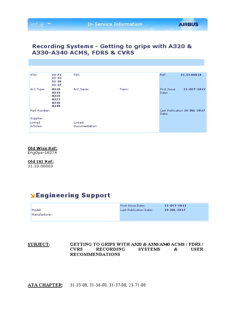 Getting To Grips With A320 & | PDF | Flight Recorder | Aviation