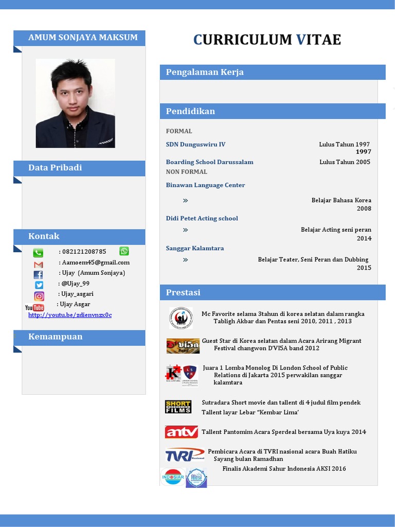 Urriculum Itae: Amum Sonjaya Maksum | PDF