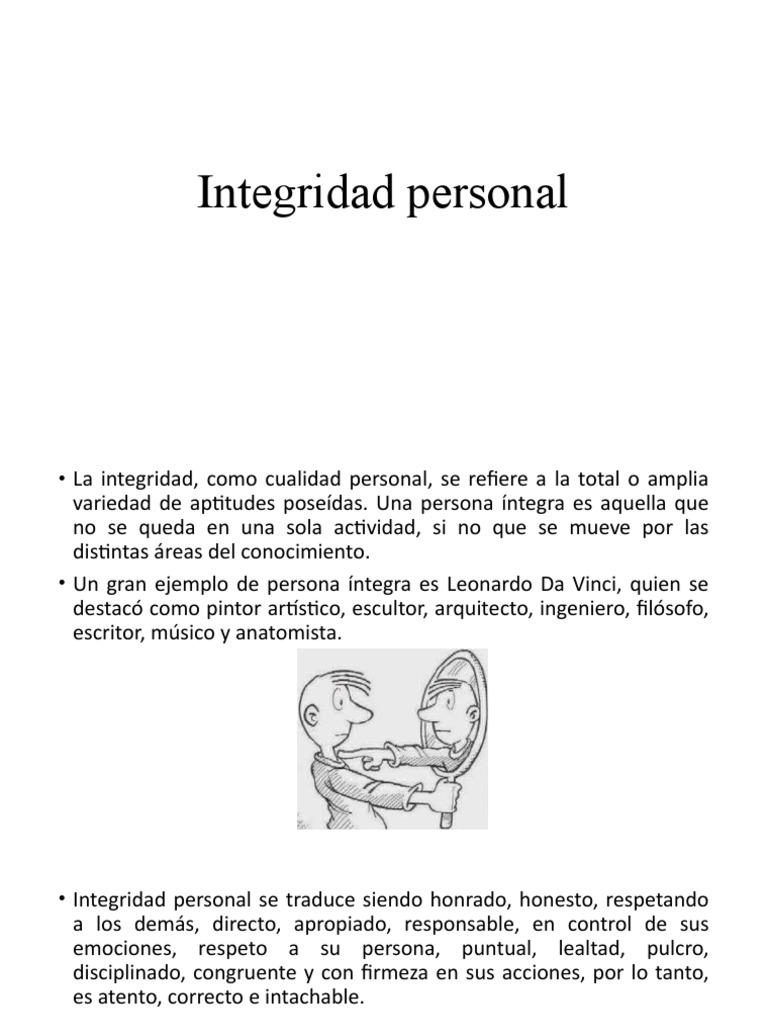 Integridad Personal | PDF