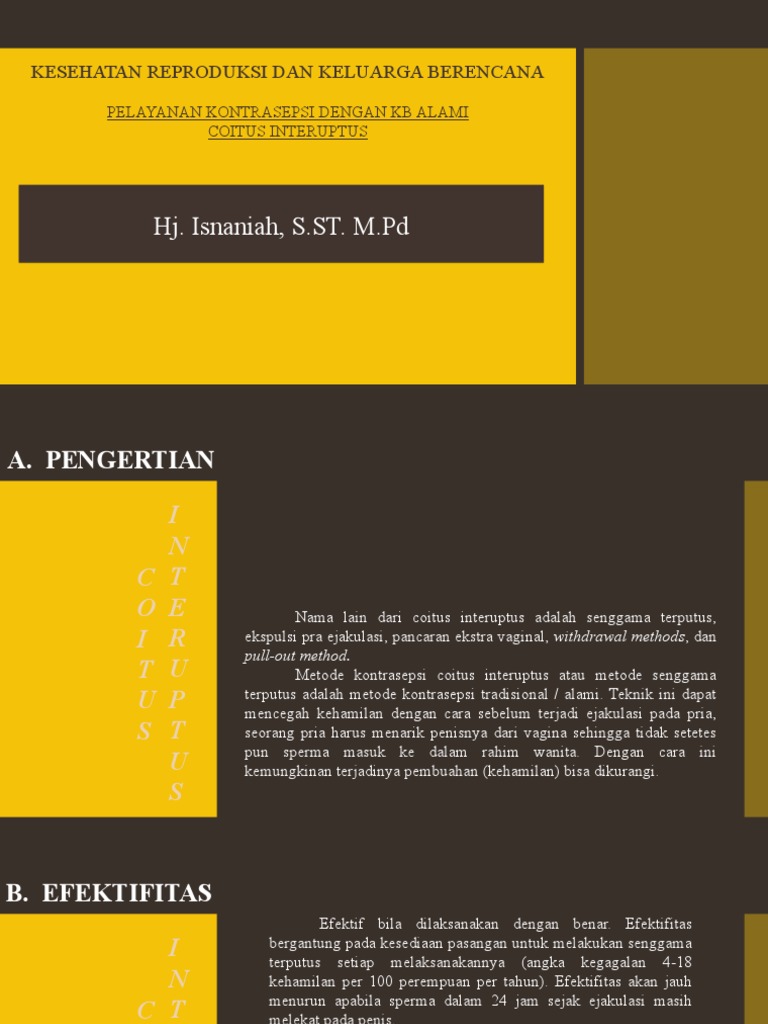 Metode Coitus Interuptus dalam KB Alami | PDF