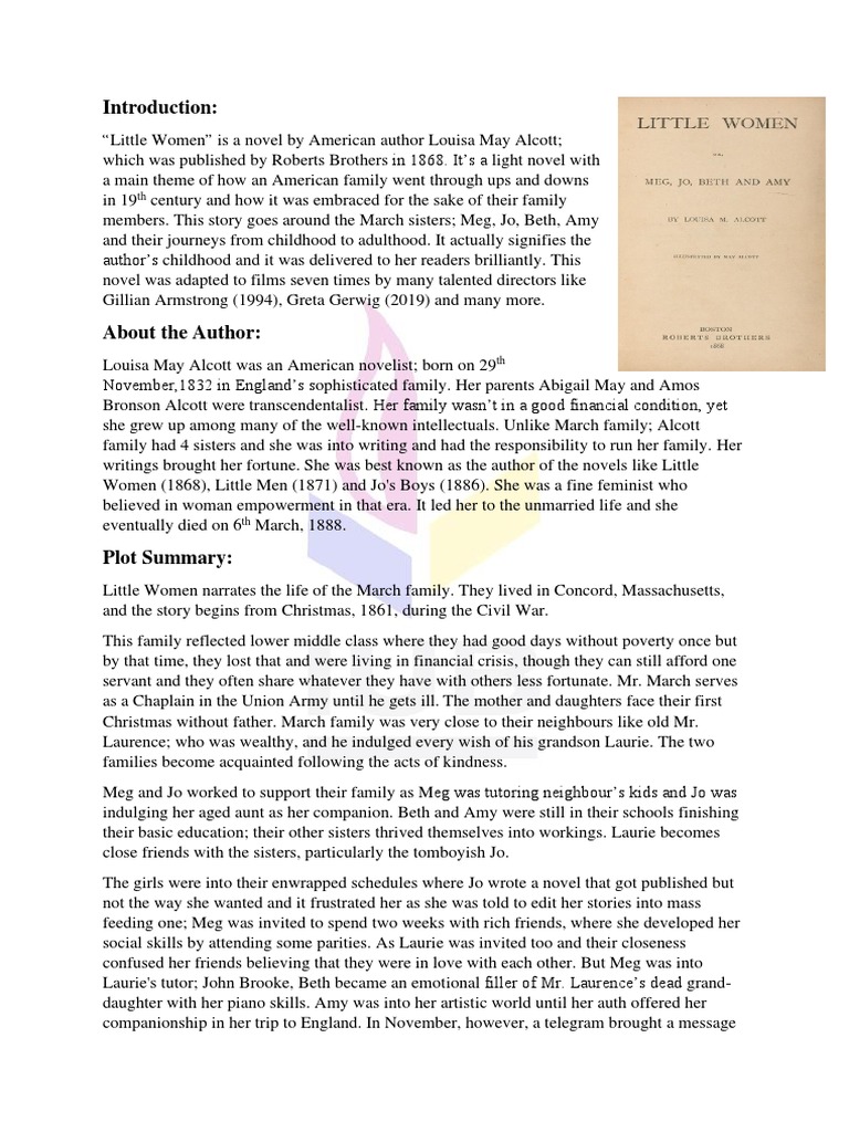 Little Women: A Novel Summary | PDF | Little Women