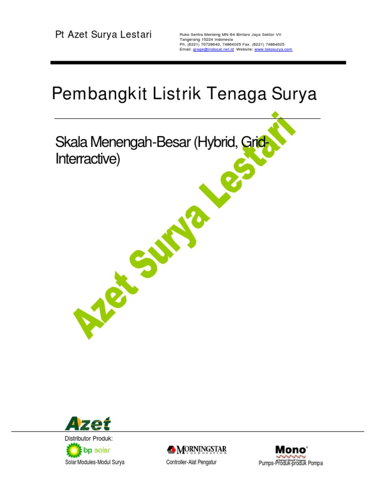 PLTS Hybrid-Grid Interractive | PDF