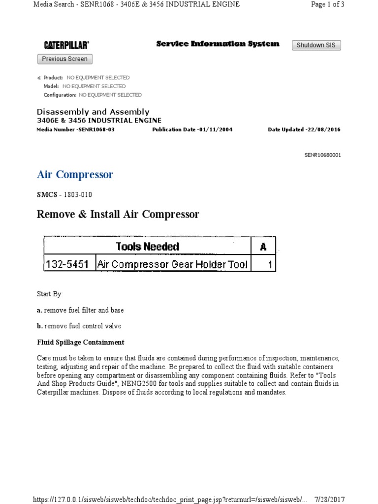Remove & Install Air Compressor | PDF | Valve | Manufactured Goods
