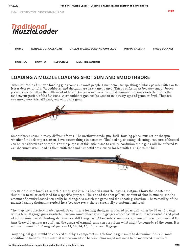 Traditional Muzzle Loader - Loading A Muzzle Loading Shotgun and ...