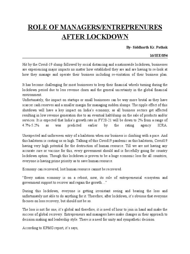 KPMG Report | PDF | Employment | Entrepreneurship