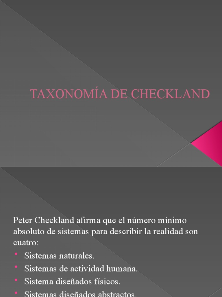 Taxonomía de Checkland | PDF