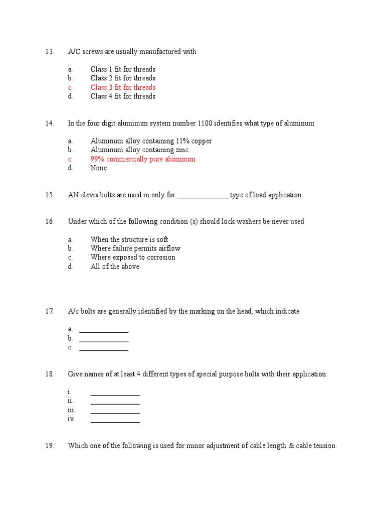 C. Class 3 Fit For Threads | PDF | Rivet | Nut (Hardware)