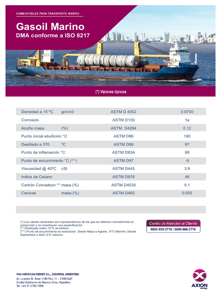 Gasoil Marino DMA según ISO 8217 | PDF