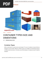 COntainer Van Specifications | PDF
