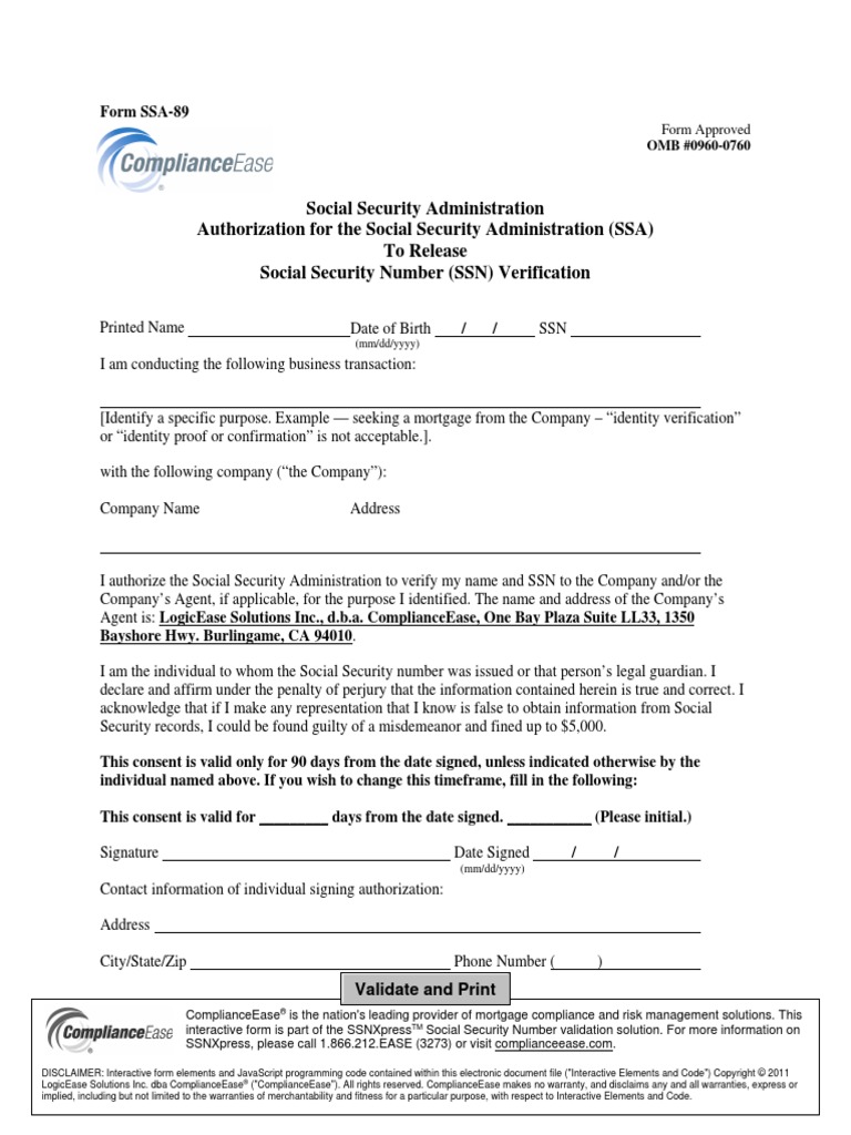 SS Form | PDF | Social Security Number | Social Security Administration