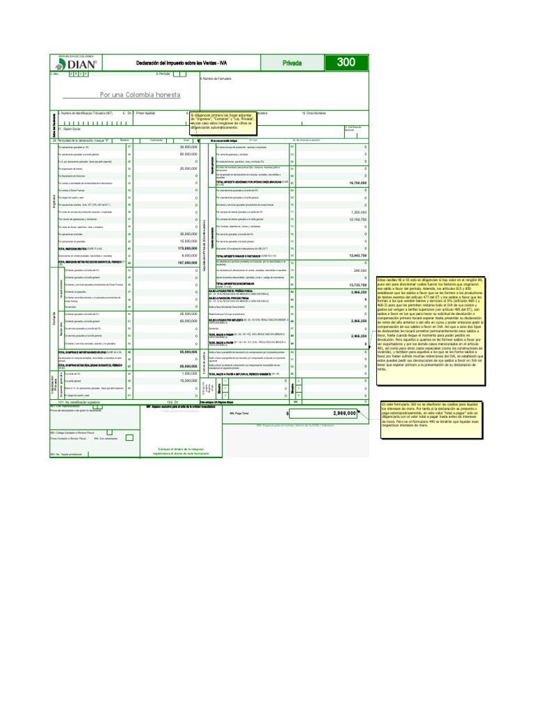 Formulario 300 Iva - 1 | PDF | Contabilidad financiera | Contabilidad