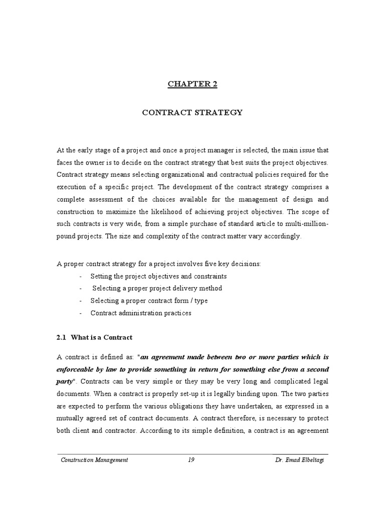 Contracts Reading Material | PDF | Construction Management | Business