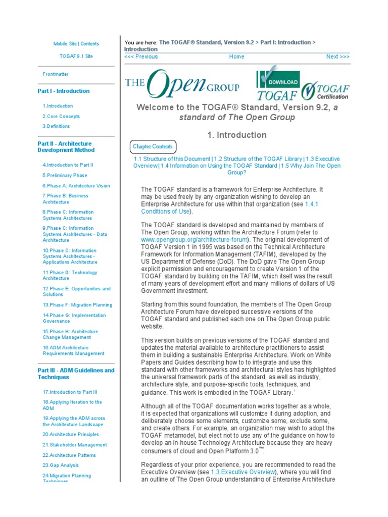 Togaf PDF | PDF | Information Technology Management | Information Technology