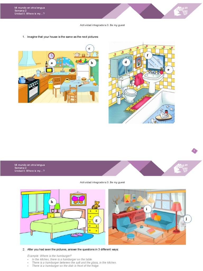 Describing Home Locations in Spanish | PDF | Components | Building ...