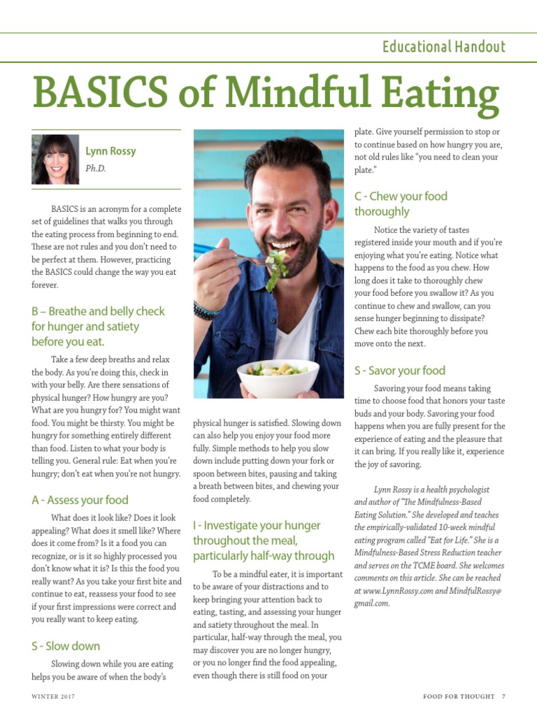 BASICS of Mindful Eating: Educational Handout | Download Free PDF ...