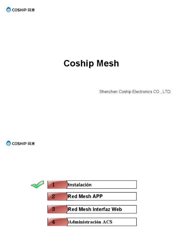 Coship Mesh ESP | PDF | Wifi | Aplicación movil