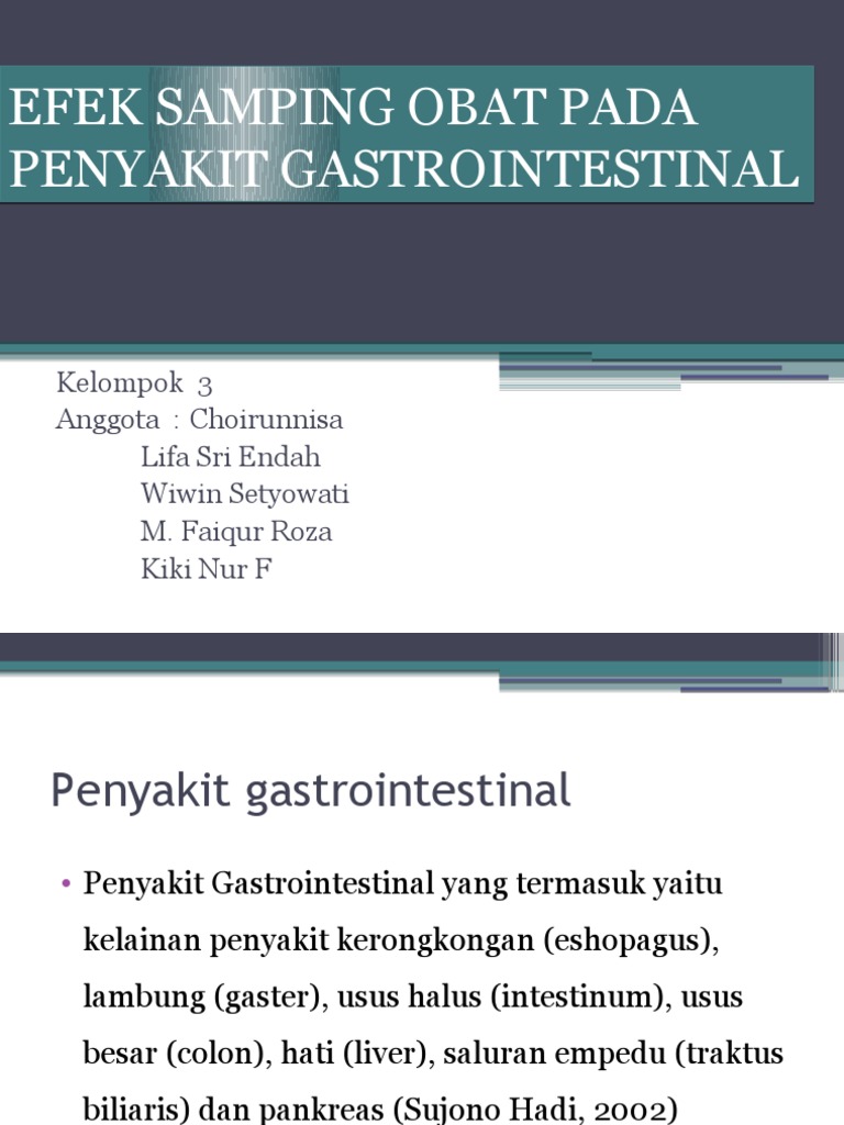 Efek Samping Obat Pada Penyakit Gastrointestinal | PDF