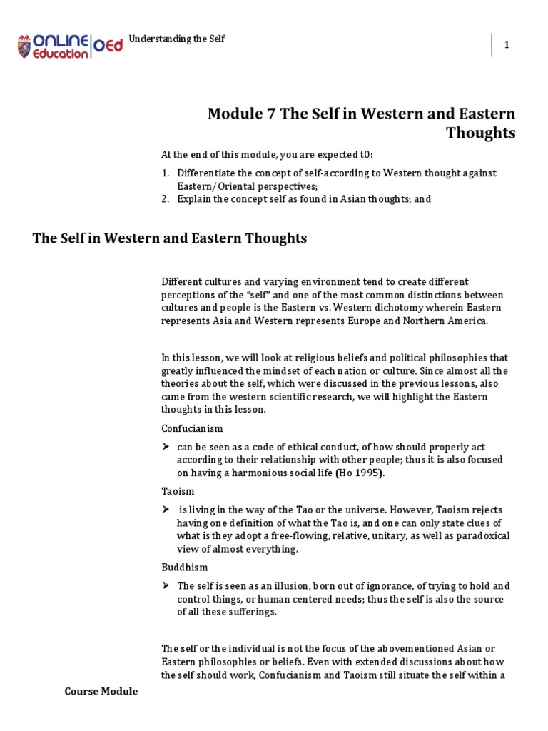 Eastern vs. Western Self Concepts | PDF | Eastern Philosophy | Self