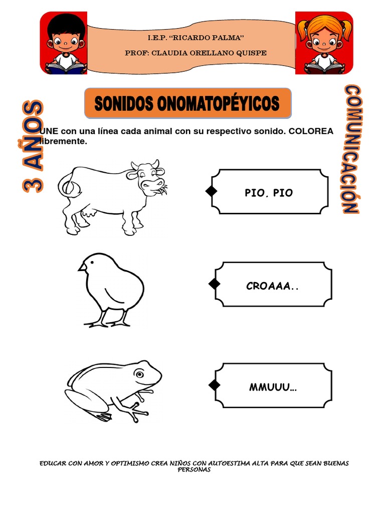 Sonidos Onomatopeyicos | PDF